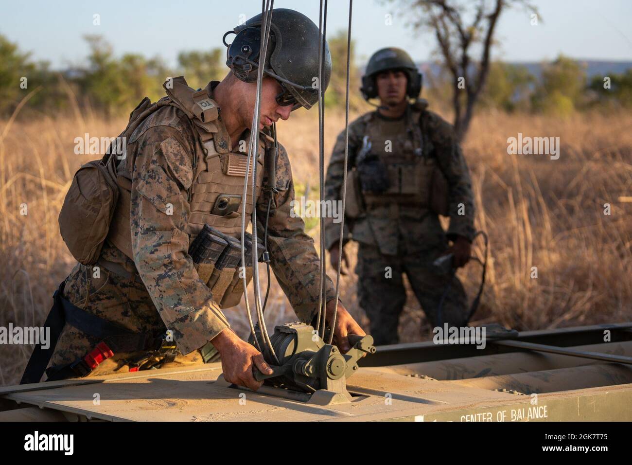 U.S. Marine Corps Cpl. Cole Strain, a High Mobility Artillery Rocket ...