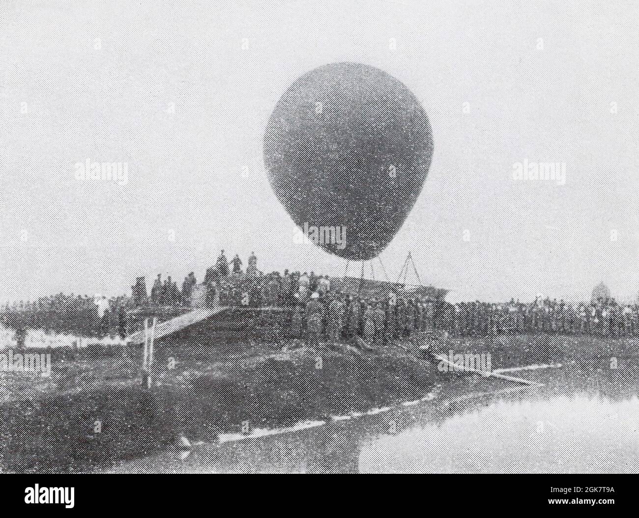 The ascent of the Russian balloon on August 7, 1888, on which Dmitri ...