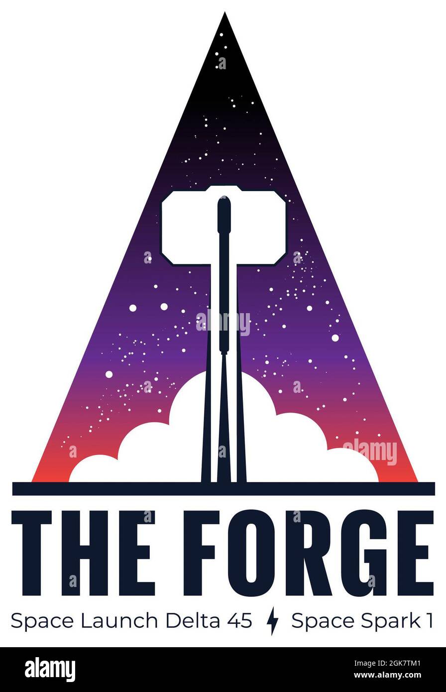 Graphic for Space Launch Delta 45's The Forge. The Forge is a Spark ...