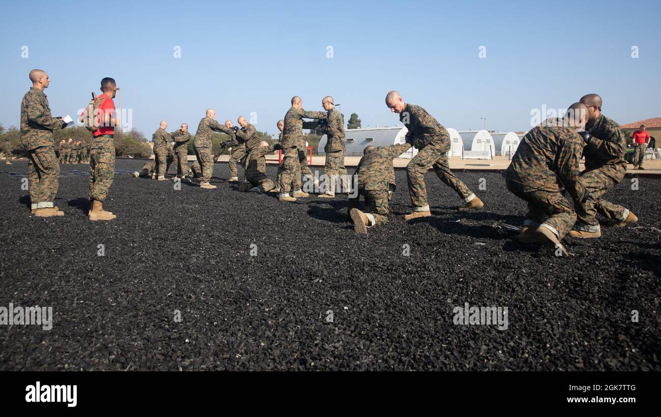 U.S. Marine Corps Recruits with Alpha Company, 1st Recruit Training ...