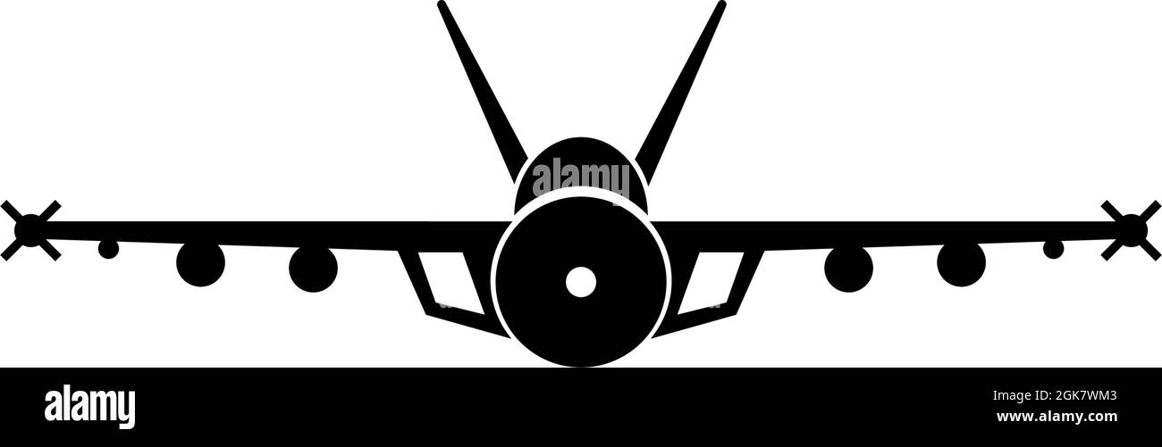 Jet Fighter, Supersonic Plane Flight. Flat Vector Icon illustration ...