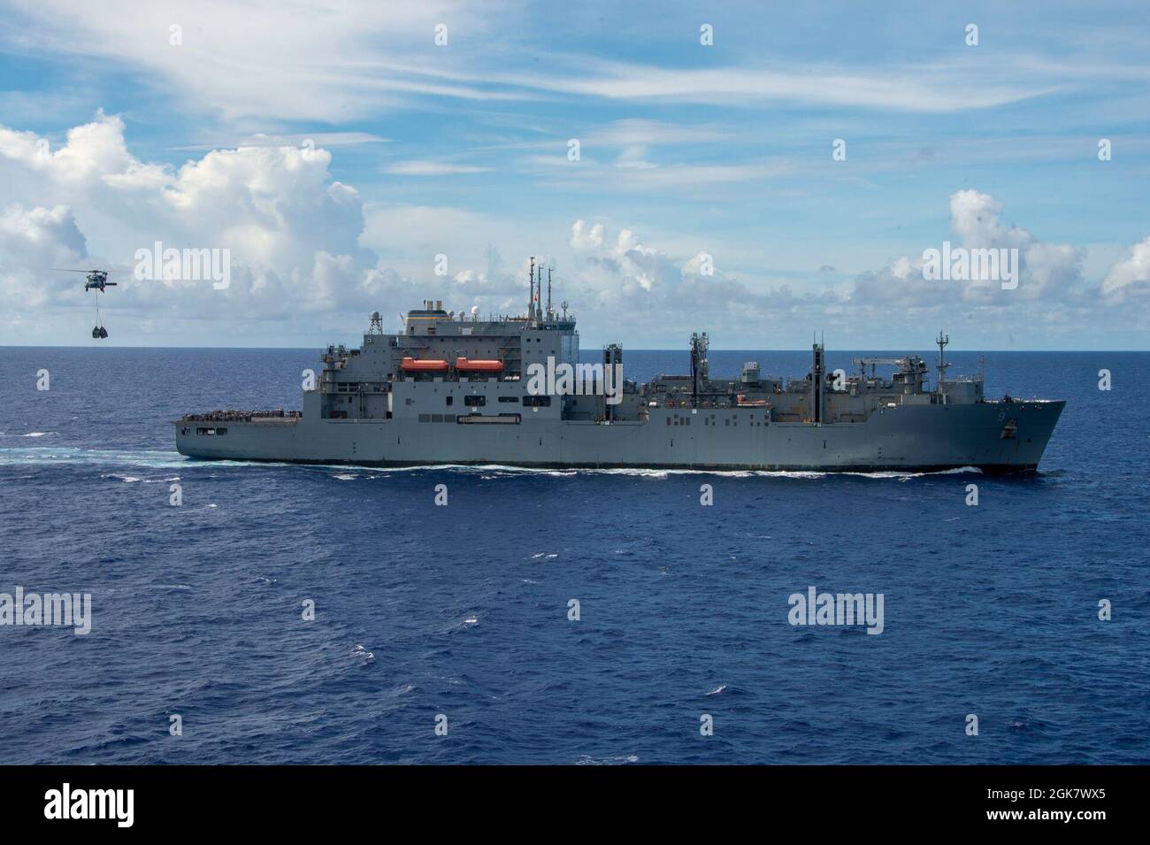 PACIFIC OCEAN (August 30, 2021) Dry cargo and ammunition ship USNS ...