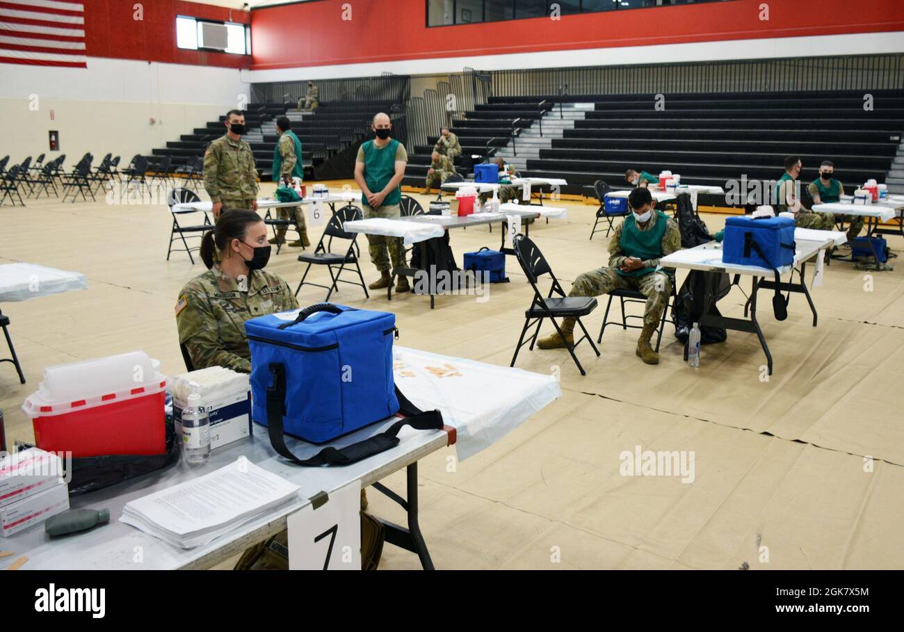 Medical personnel set up vaccinations stations for Operation Danger ...