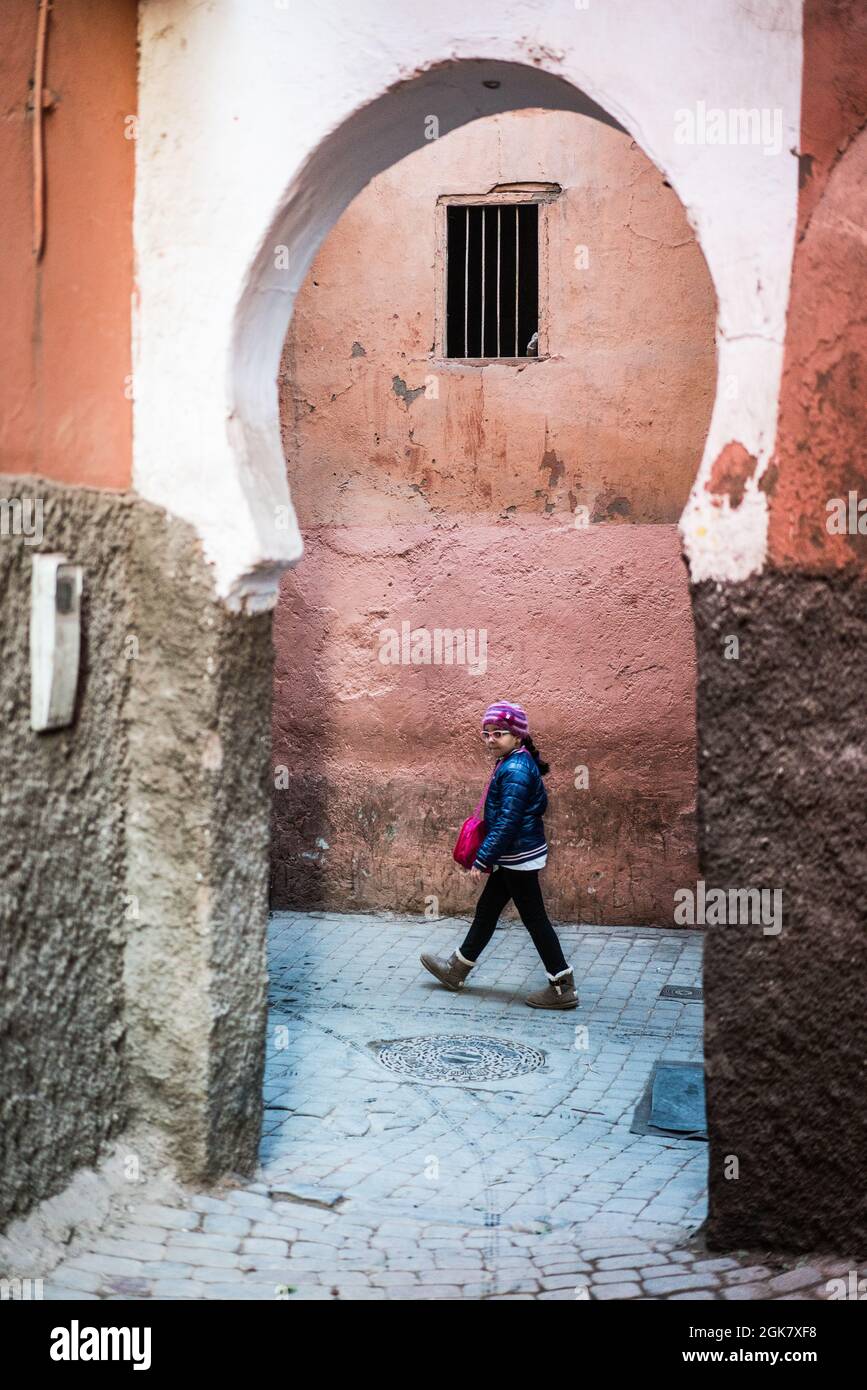 Street scene in the Marrakesh, Morocco, Africa Stock Photo - Alamy