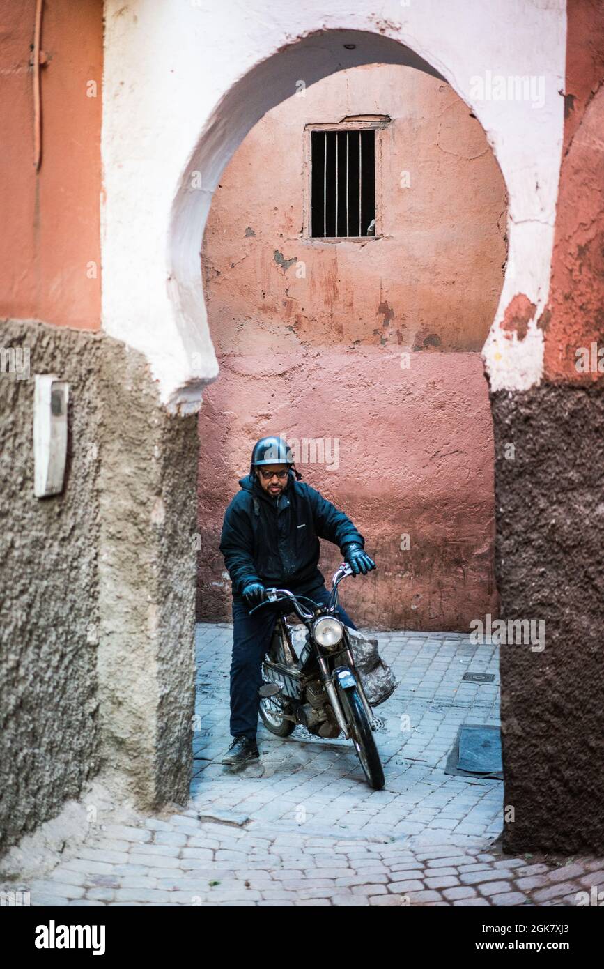 Street scene in the Marrakesh, Morocco, Africa Stock Photo - Alamy