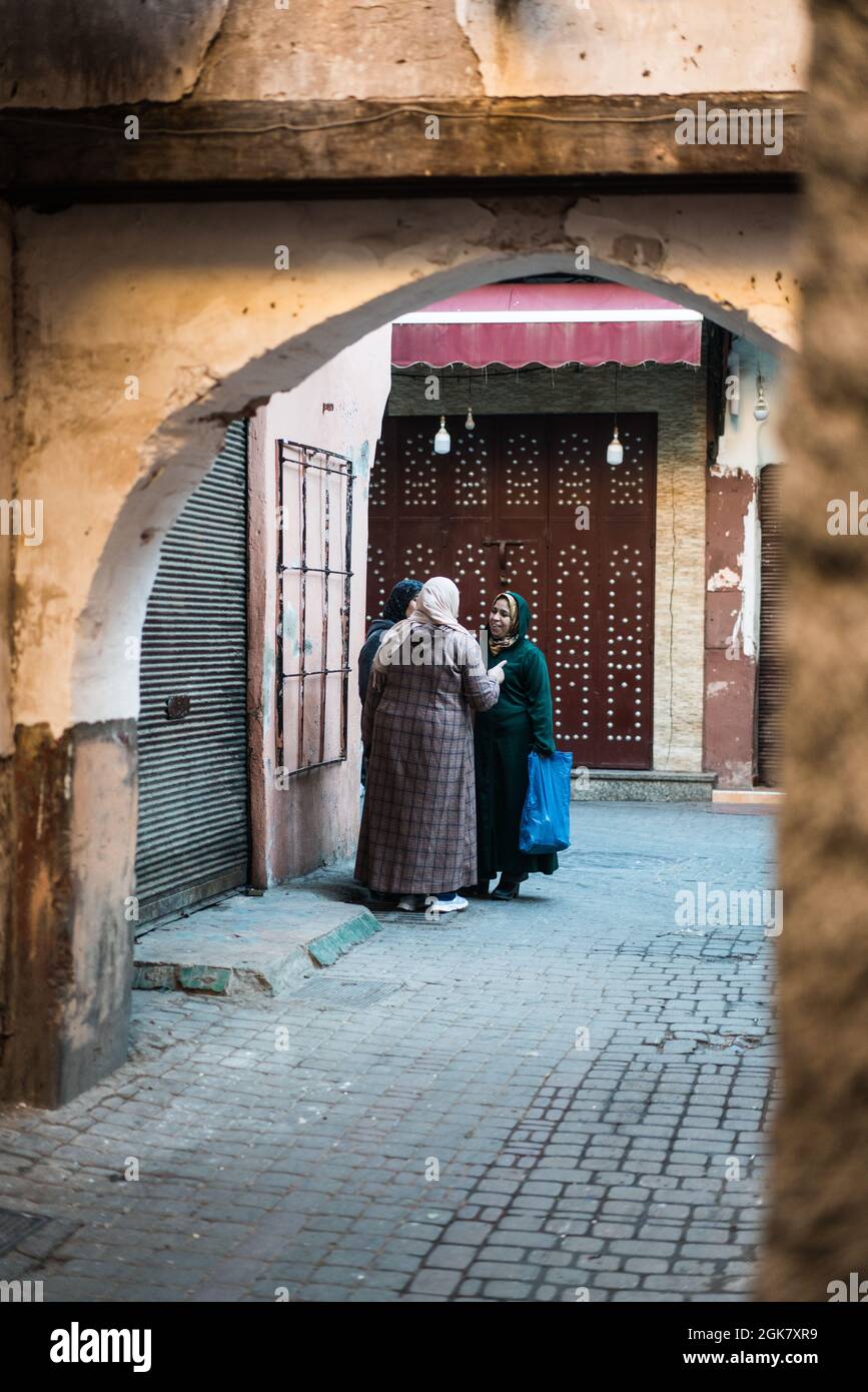 Street scene in the Marrakesh, Morocco, Africa Stock Photo - Alamy