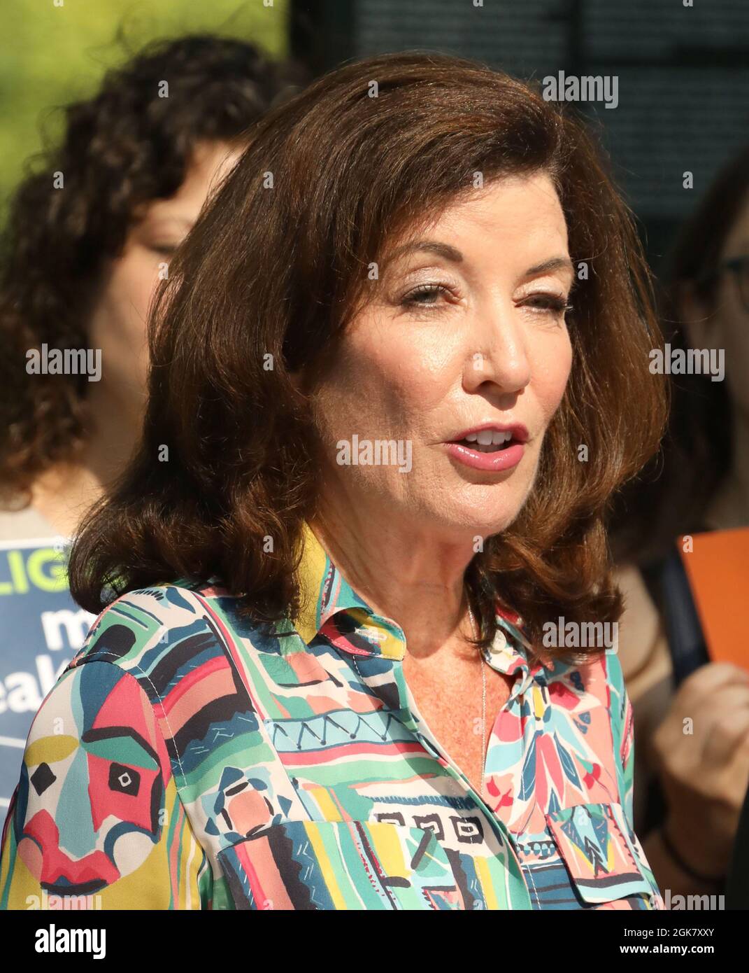 New York, New York, USA. 13th Sep, 2021. Governor KATHY HOCHUL makes an ...