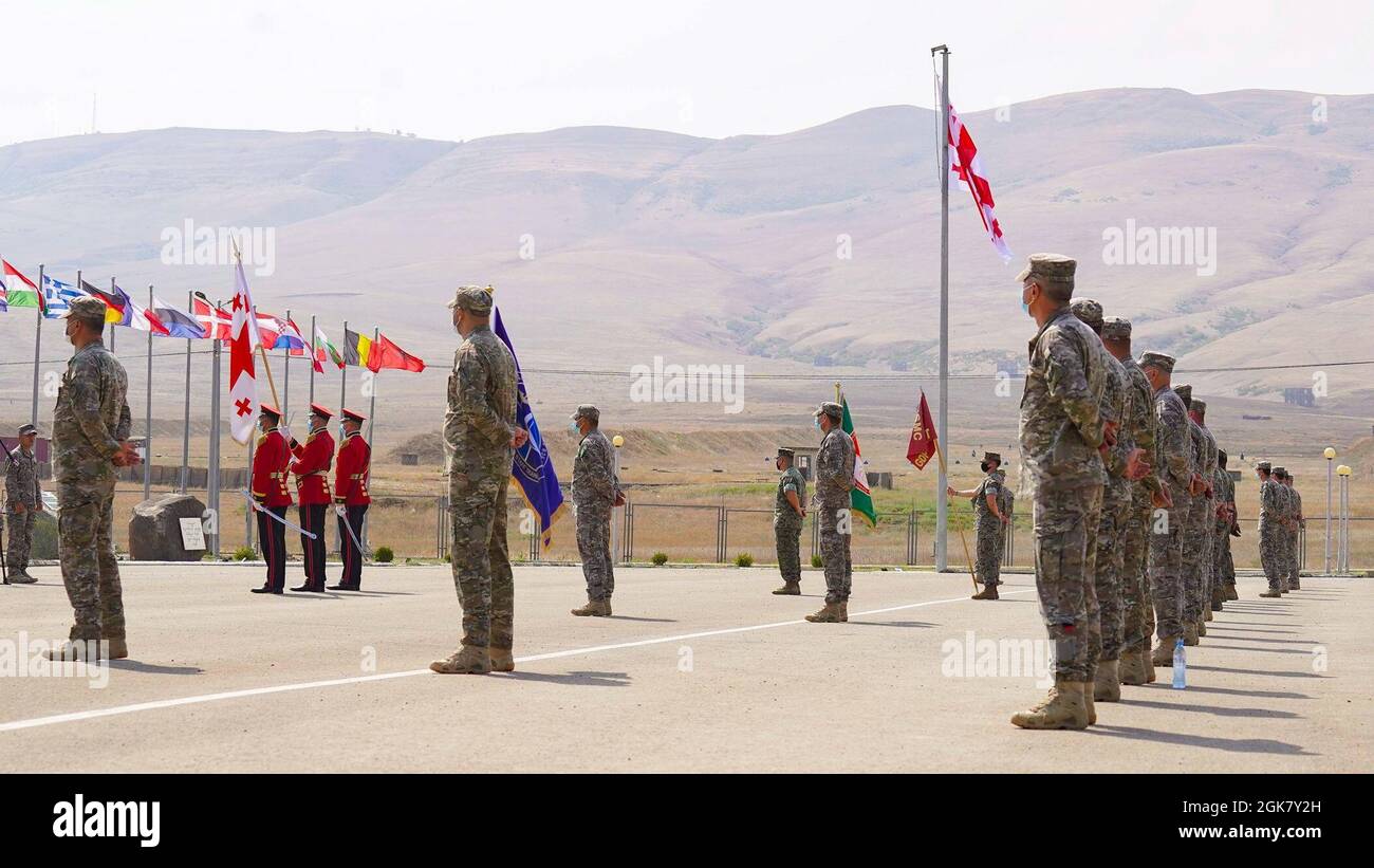 Georgian Soldiers and U.S. Marines with Georgia Training Team rotation ...