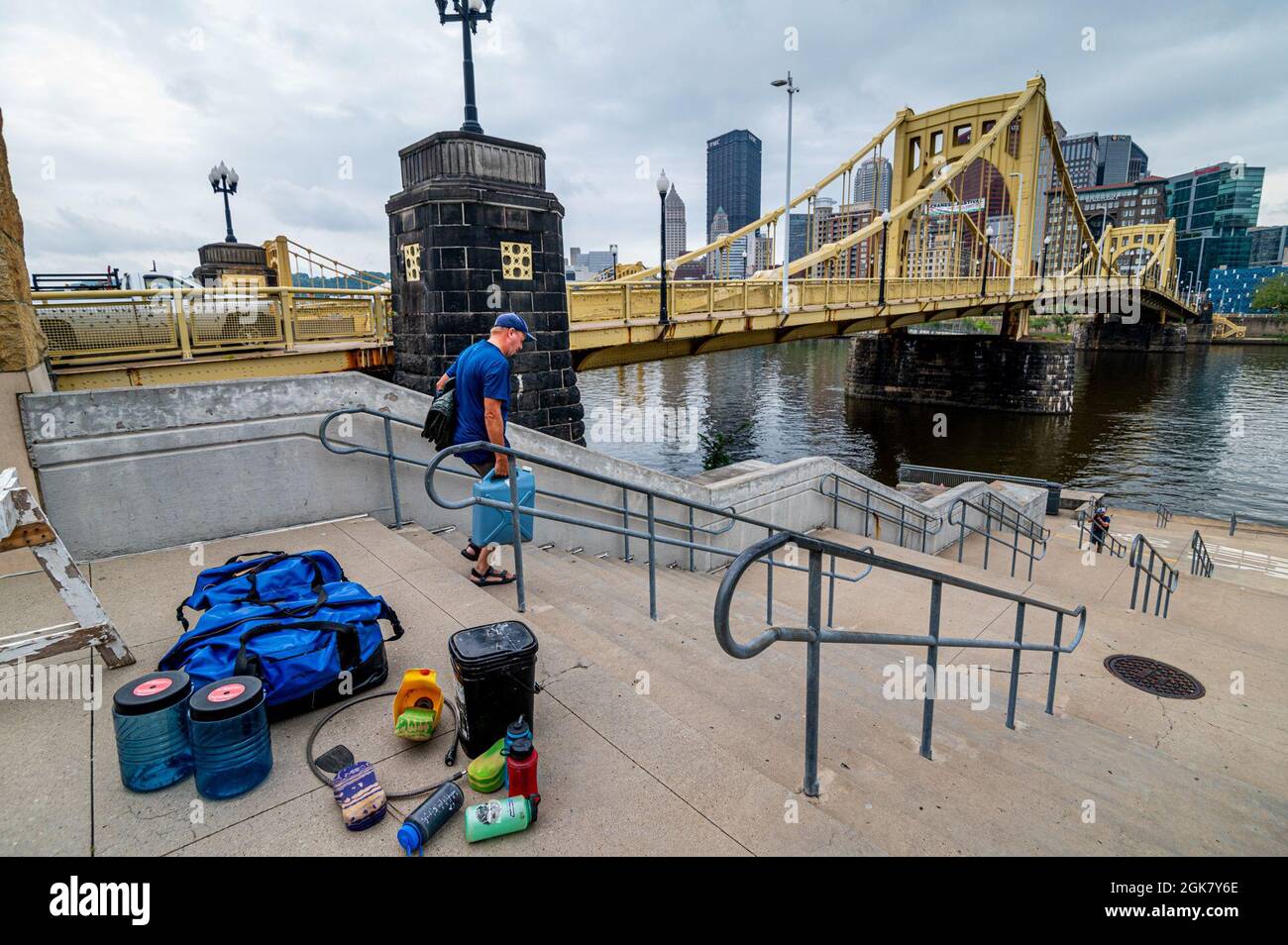 Neal Moore, a canoe paddler on a 7,500-mile journey across the United ...