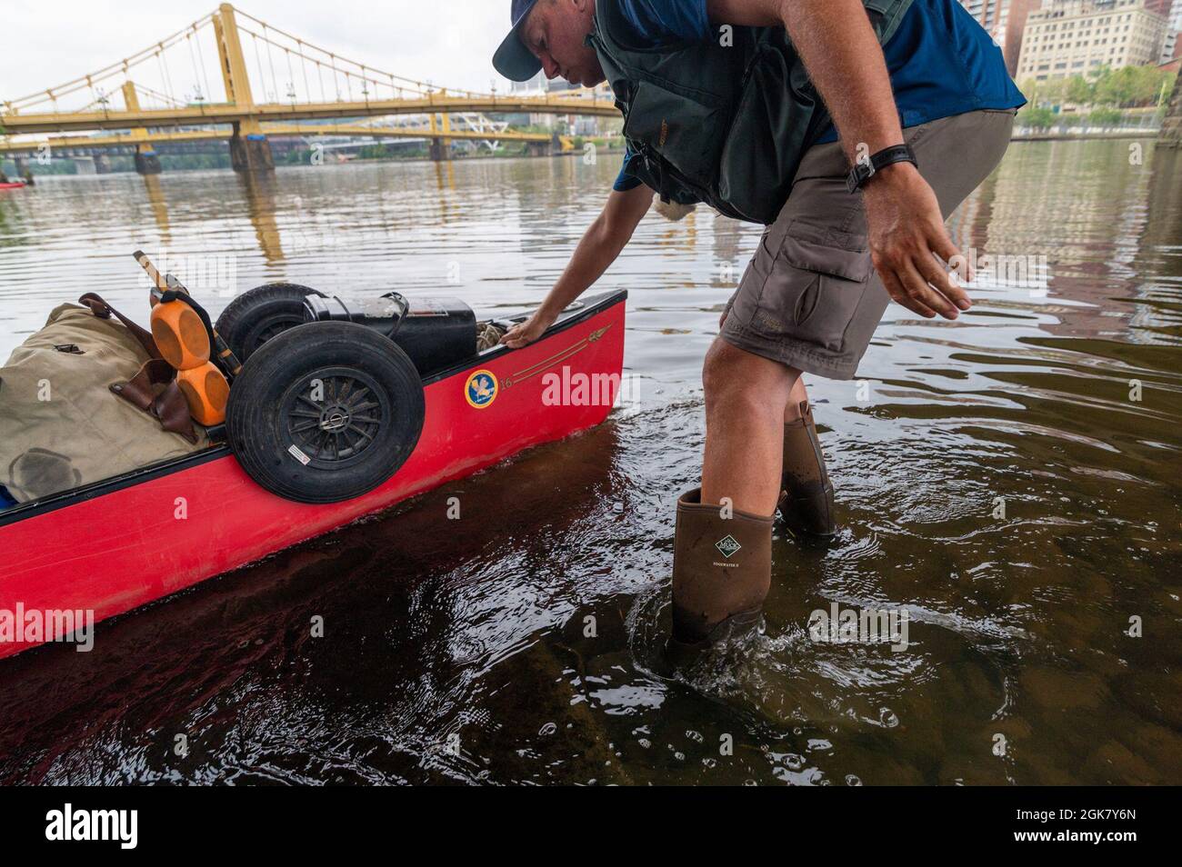 Neal Moore, a canoe paddler on a 7,500-mile journey across the United ...