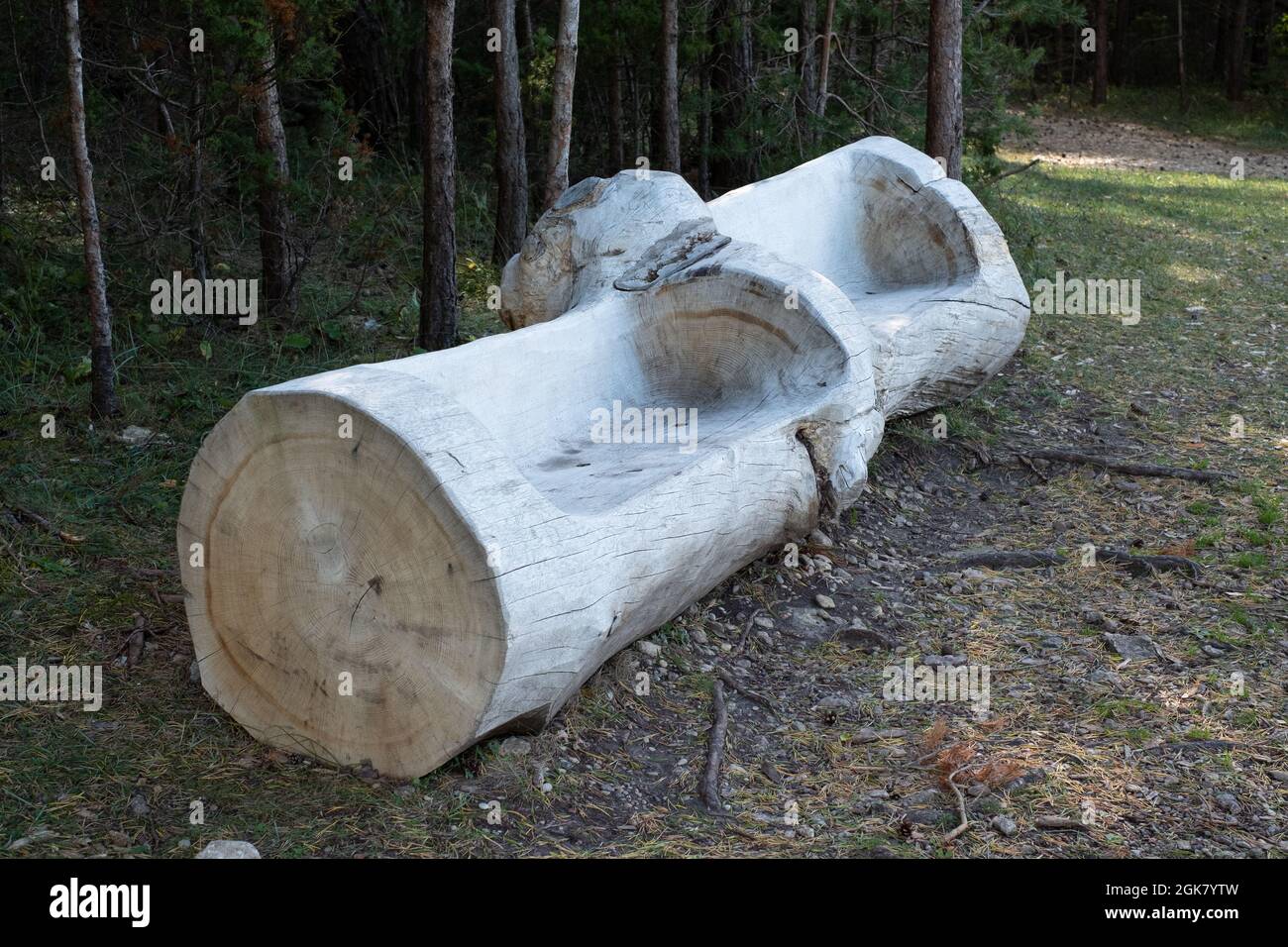Rustic timber seat hi-res stock photography and images - Alamy