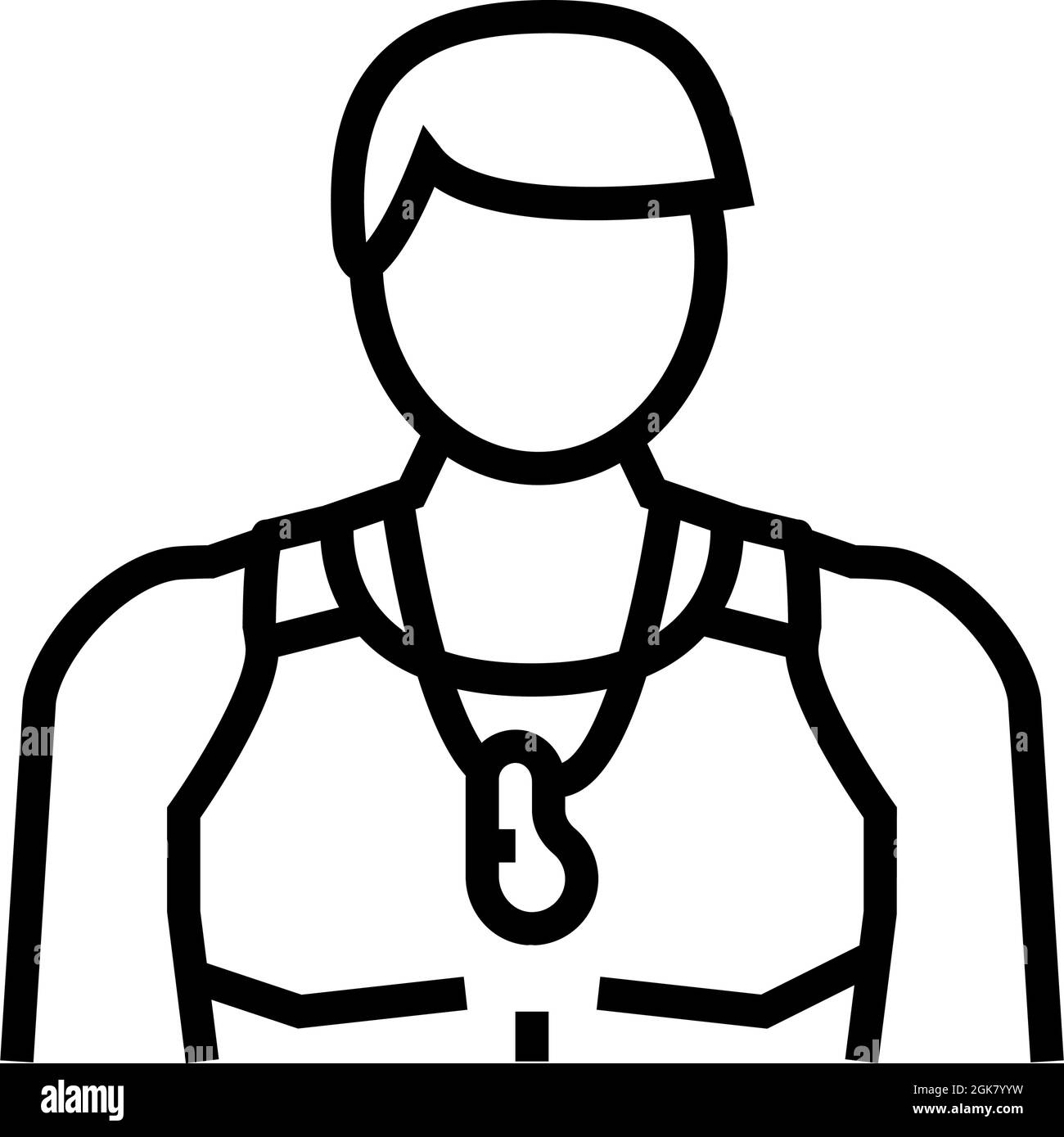 trainer athlete man line icon vector illustration Stock Vector Image ...