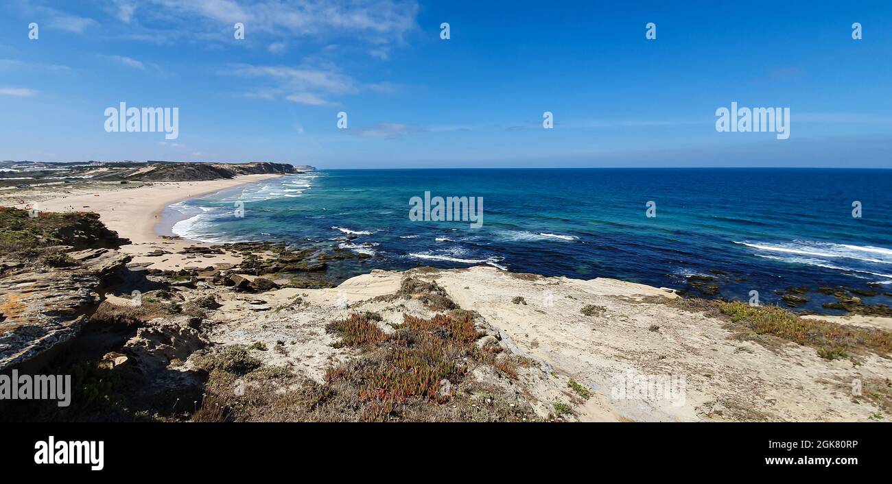 Glorious scenery of the rocky coast of the ocean at dawn Stock Photo ...