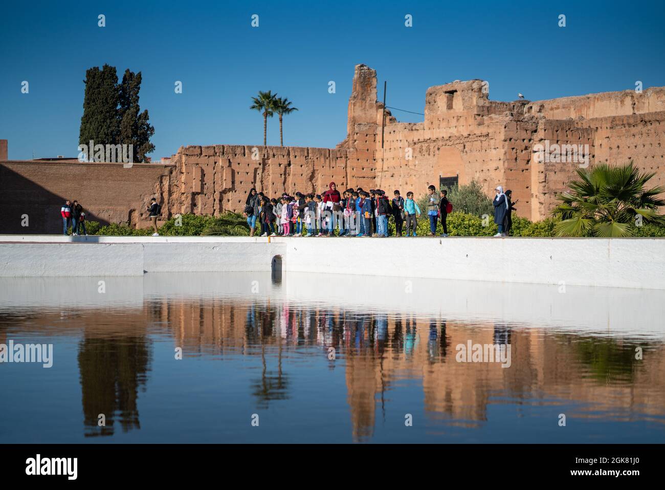 El Badi Palace, Marrakesh, Morocco, Africa Stock Photo - Alamy