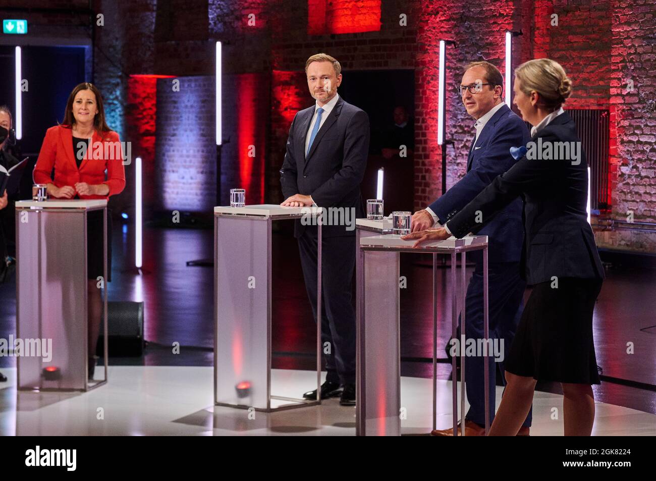 Berlin, Germany. 13th Sep, 2021. Janine Wissler (l-r), Left Party Chair ...