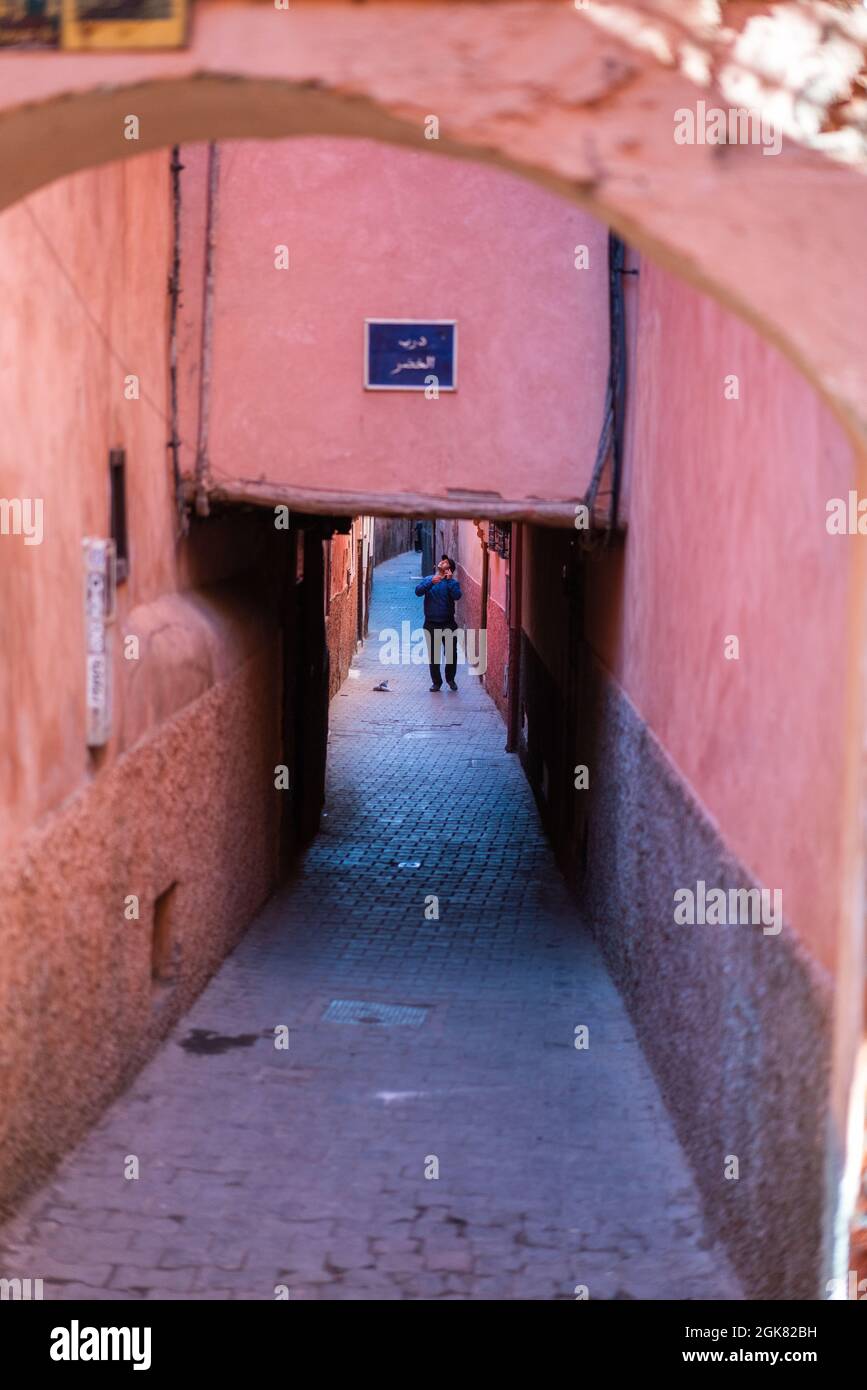 Street scene in the Marrakesh, Morocco, Africa Stock Photo - Alamy