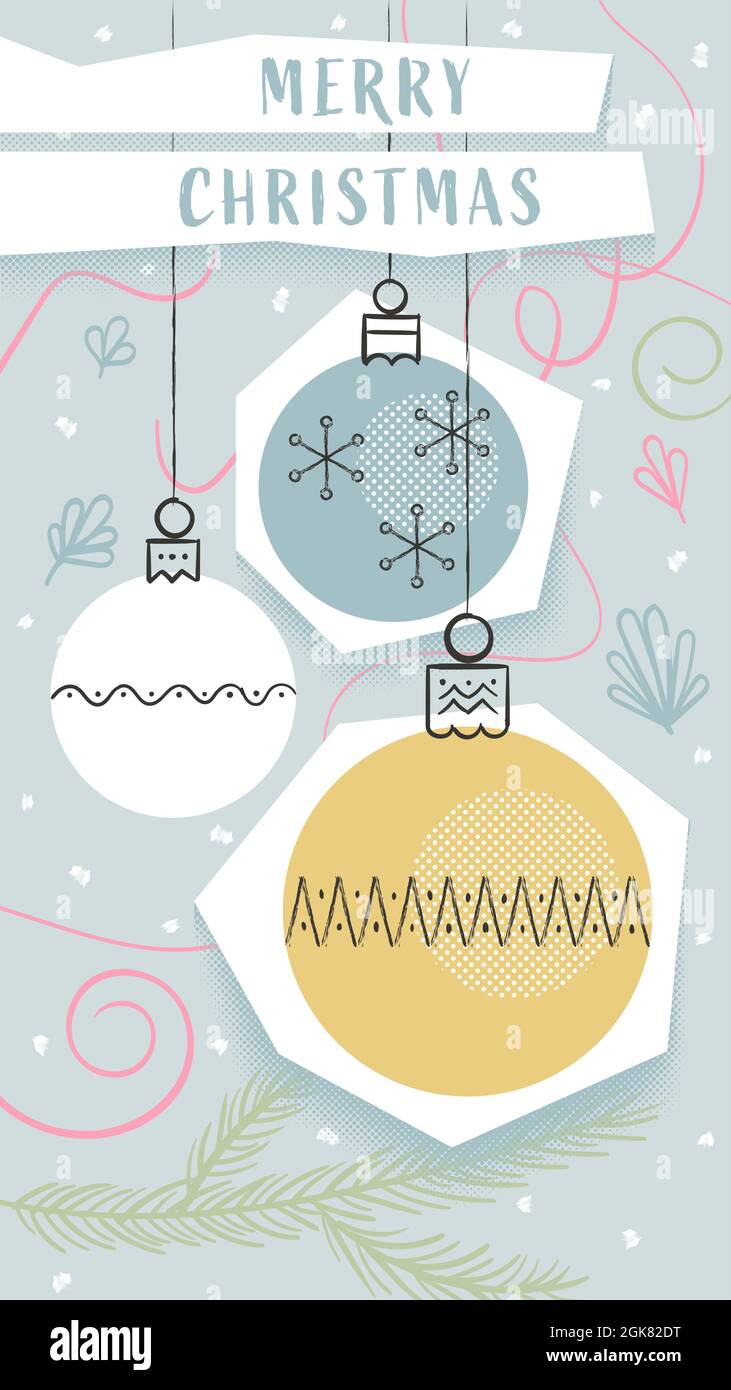 Festive xmas vertical banner Stock Vector Images - Alamy