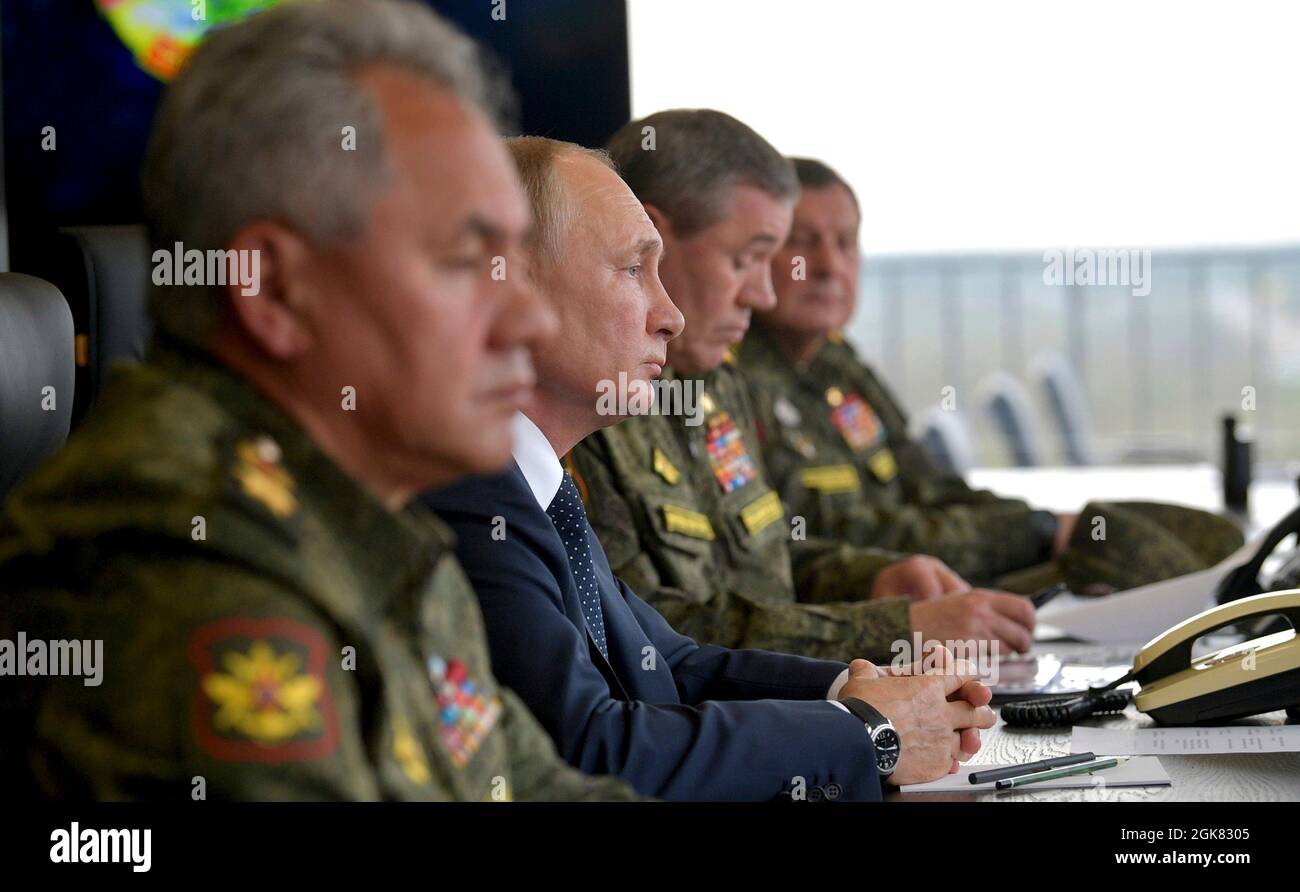 Mulinskiy, Russia. 13th Sep, 2021. Russian President Vladimir Putin ...