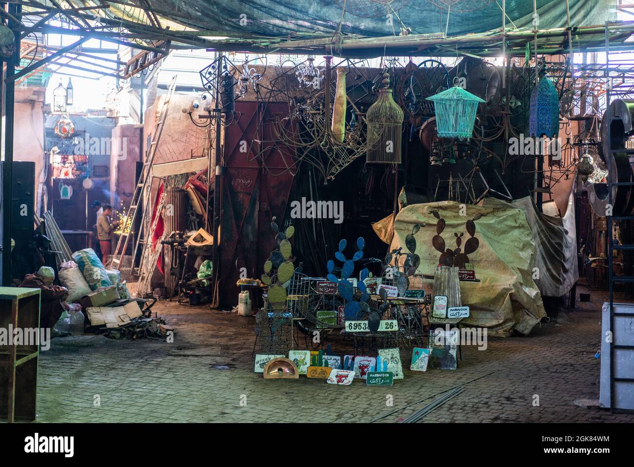 Street scene in the souk Semmarine, Marrakech, Morocco, Africa Stock ...