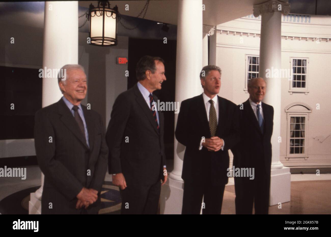 ©1997 The four living presidents at the time gather for the ...