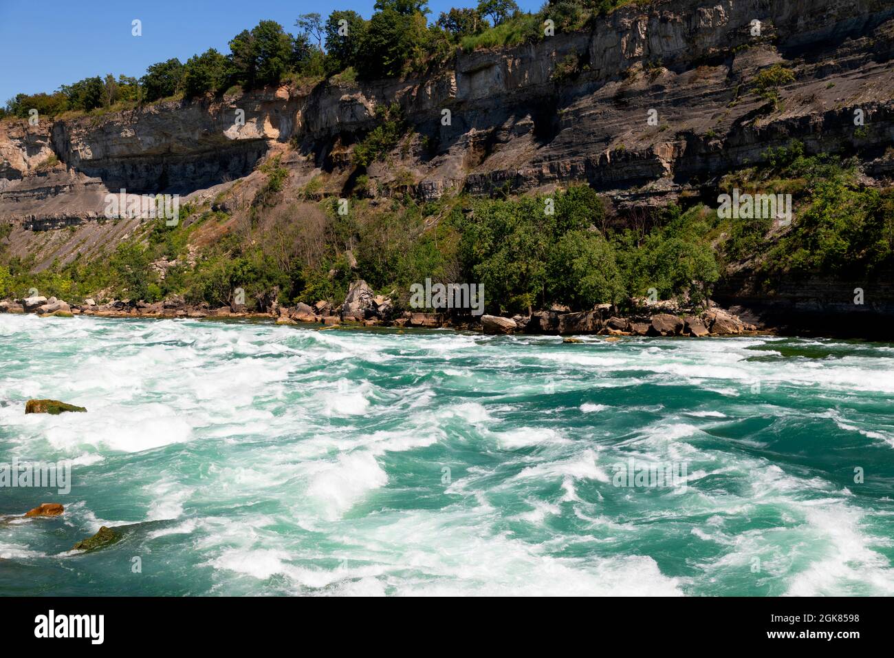 The Niagara River’s Class 6 white-water rapids from the White Water ...