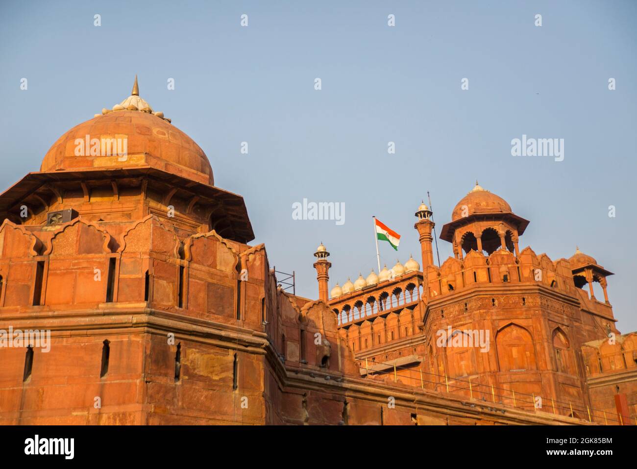 Exterior wall of the Red Fort, Old Delhi, India Stock Photo - Alamy
