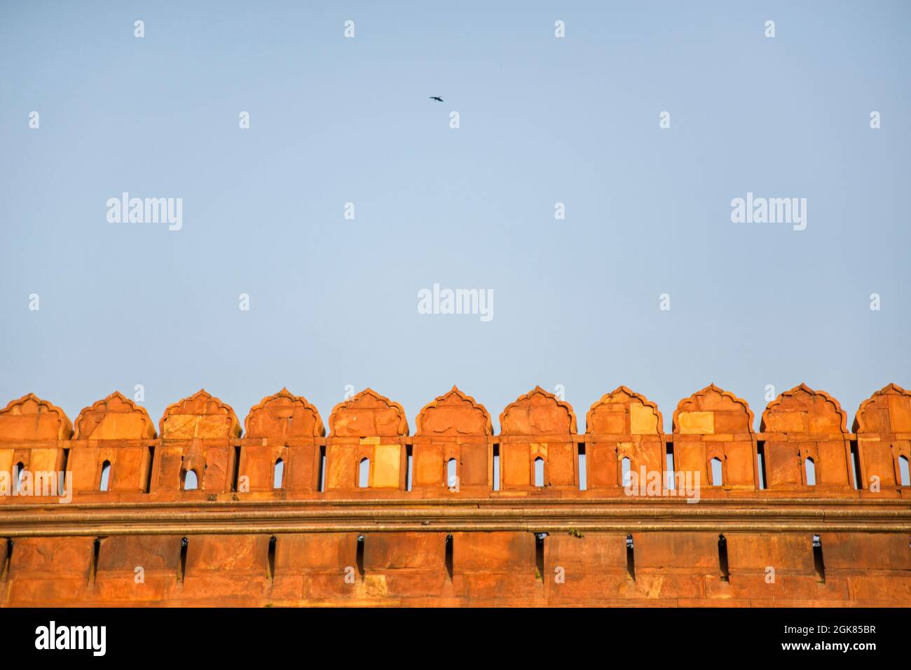 Exterior wall of the Red Fort, Old Delhi, India Stock Photo - Alamy