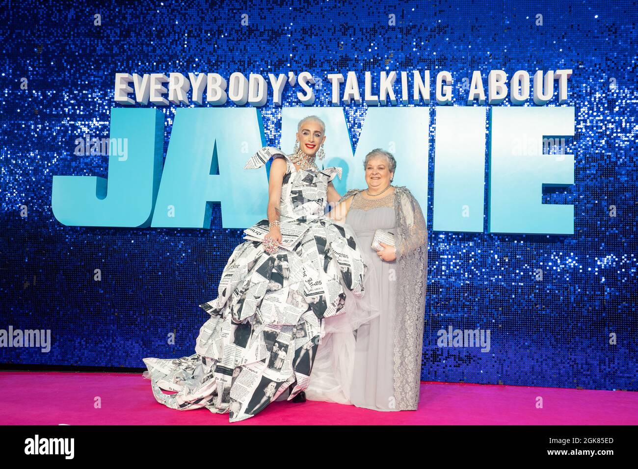 Jamie Campbell and his mother arriving for the world premiere of ...