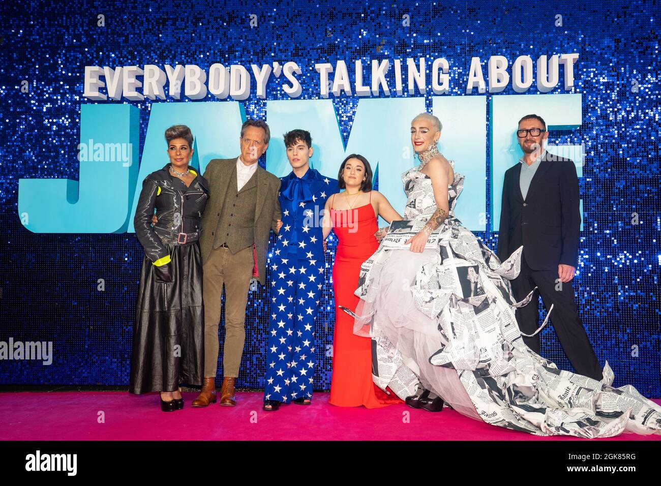 (left to right) Shobna Gulati, Richard E Grant, Max Harwood, Lauren ...