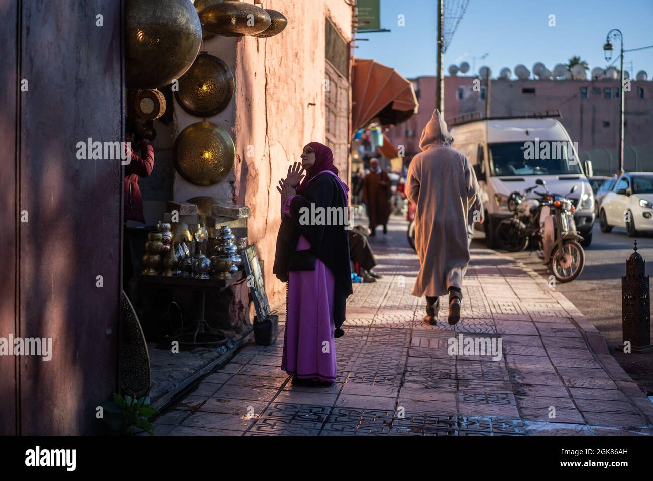Street scene in the Marrakesh, Morocco, Africa Stock Photo - Alamy
