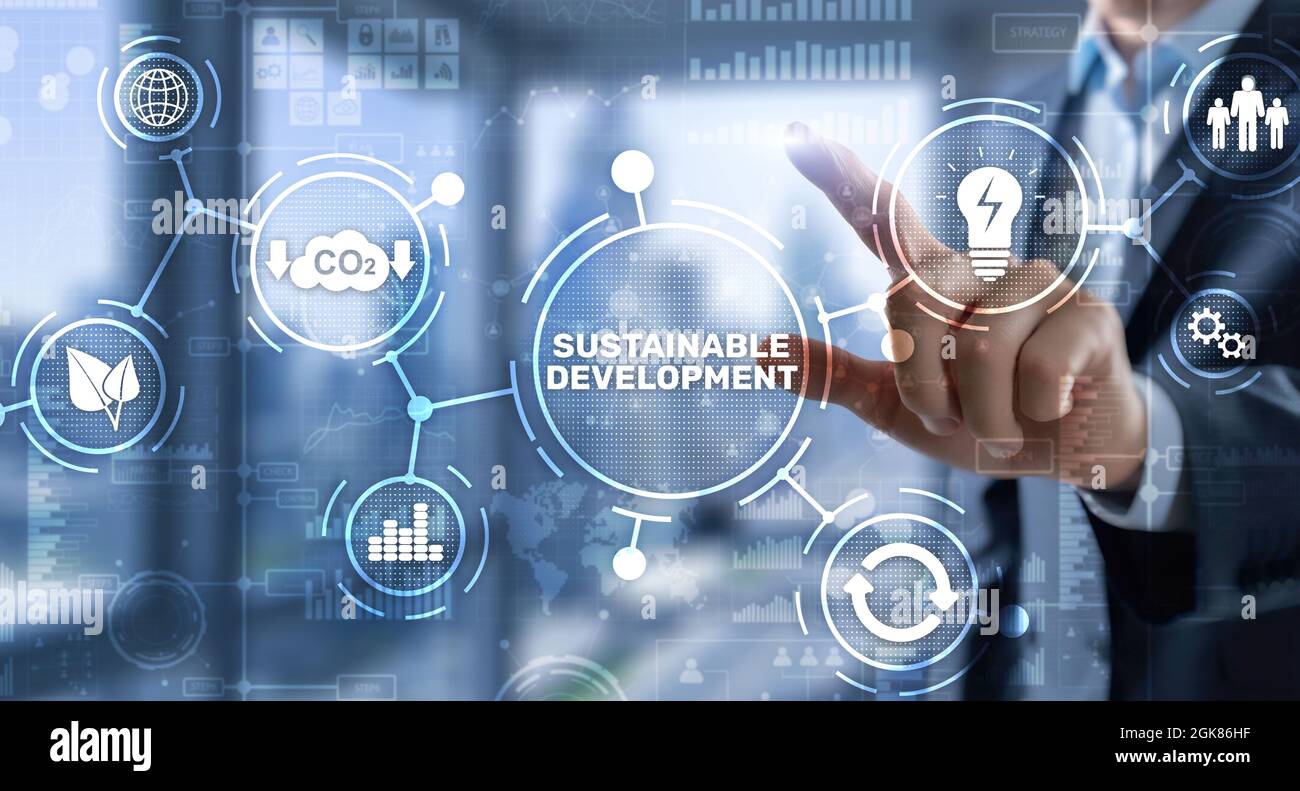 Sustainable Balanced Development. Balance between nature and science ...