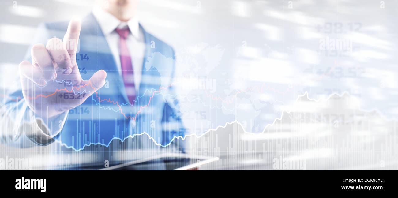 Financial growth graph. Concept of investing and analyzing a business ...