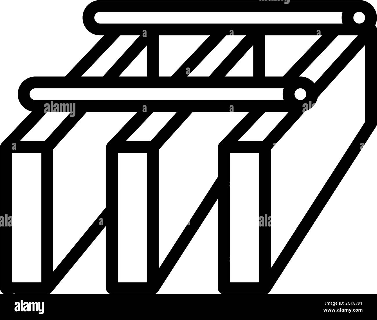 bar grating metal line icon vector illustration Stock Vector Image ...