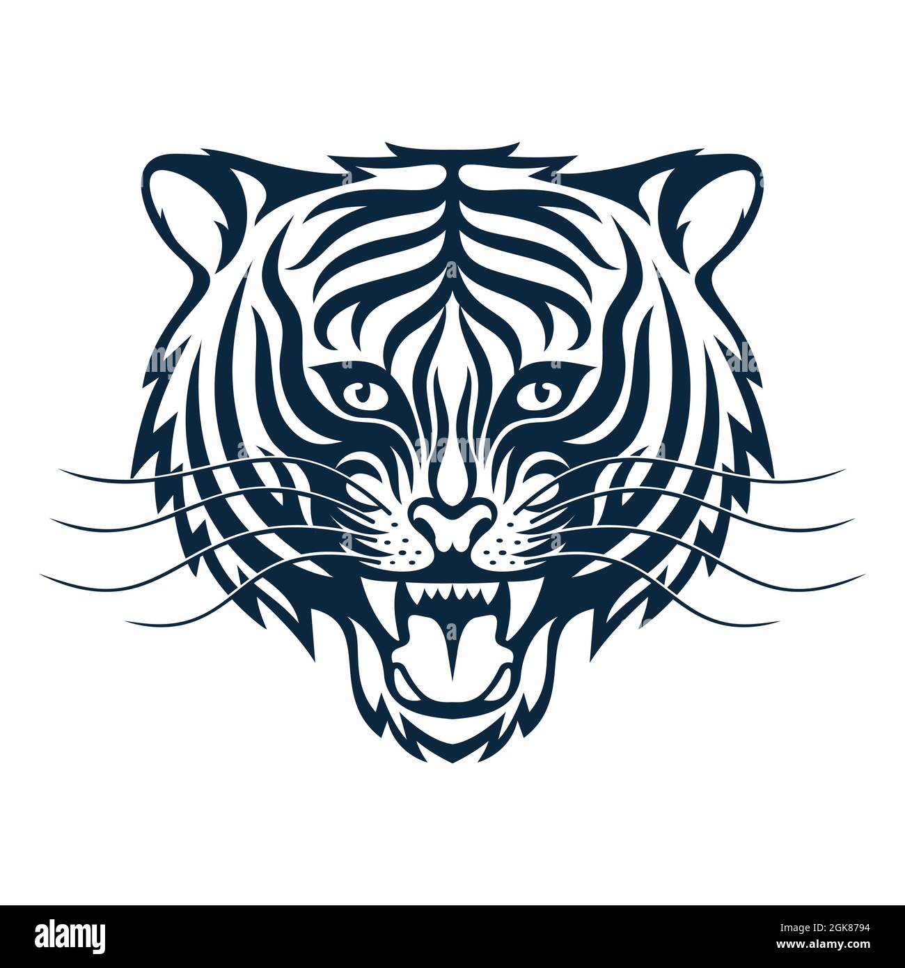 Roaring tigress - stylized tattoo Stock Vector Image & Art - Alamy