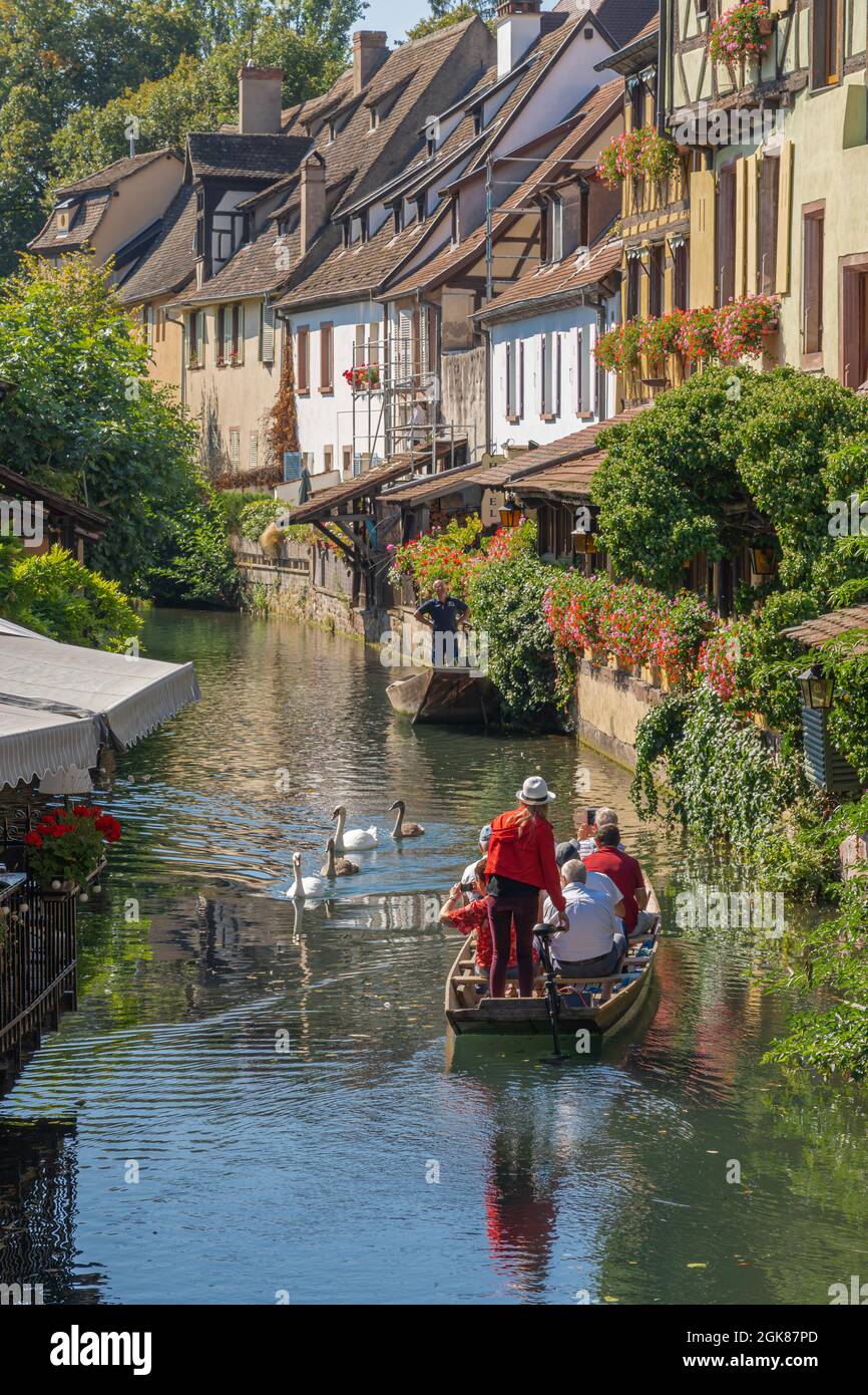 Colmar, France - 09 16 2021: Typical houses and colorful facades in ...