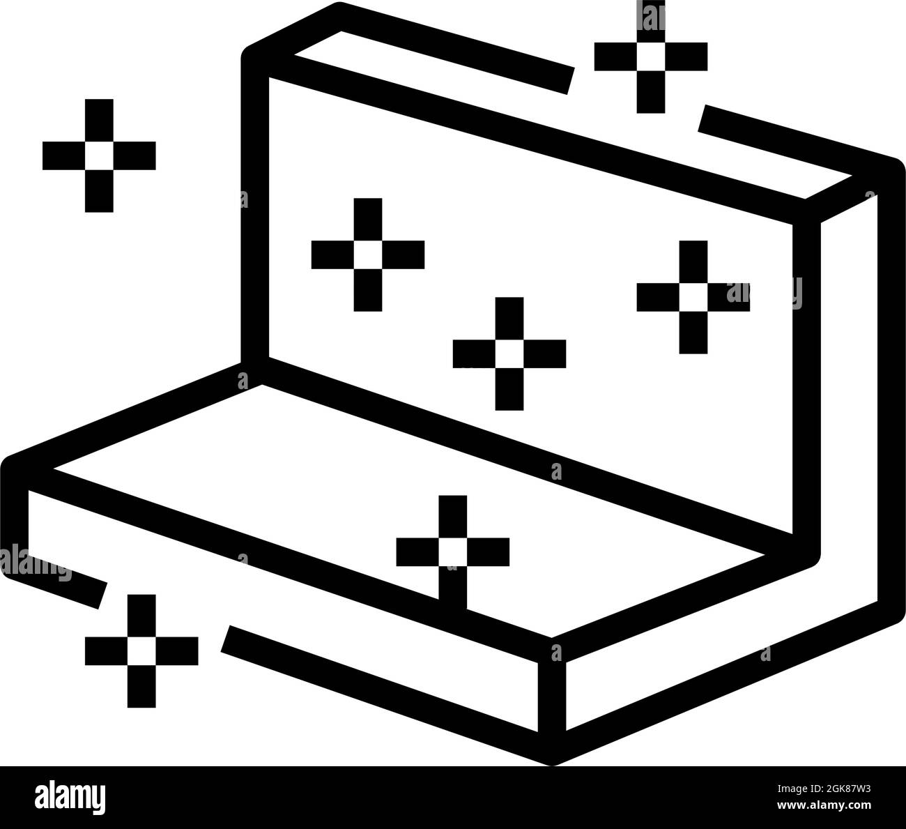 stainless metal profile line icon vector illustration Stock Vector ...