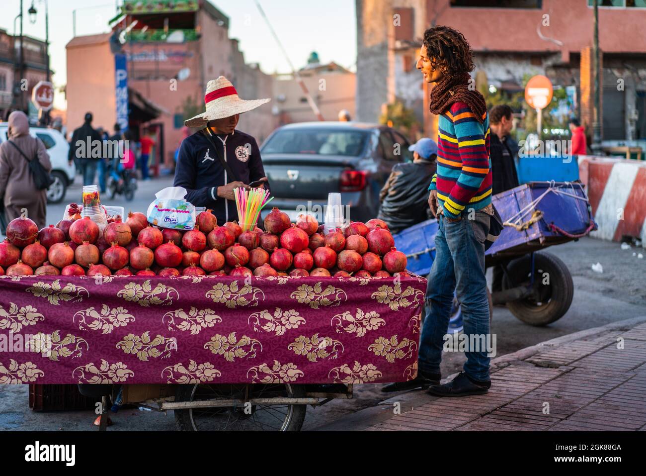 Street scene in the Marrakesh, Morocco, Africa Stock Photo - Alamy