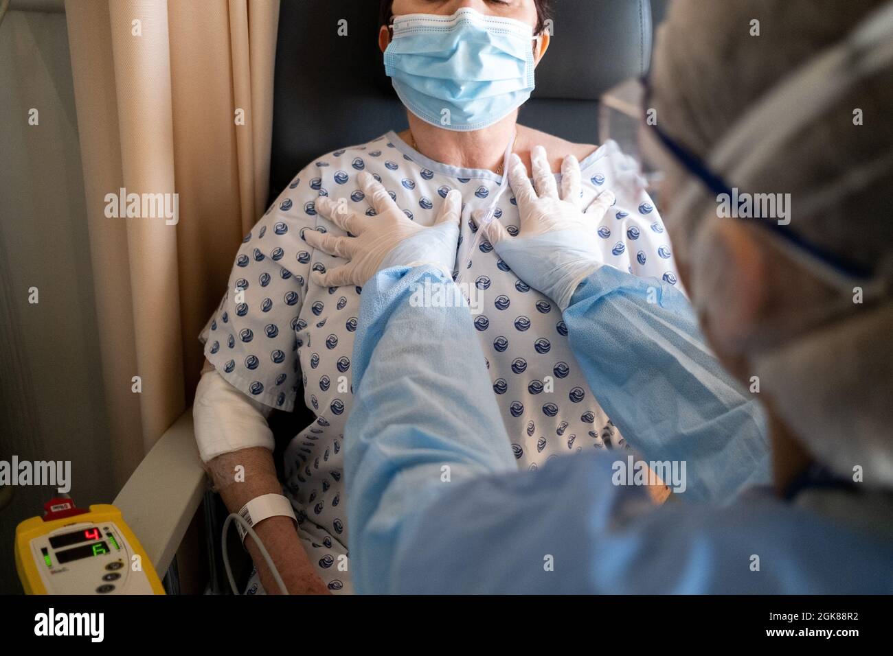 Medical staff monitoring patients at the Intensive care unit of the ...