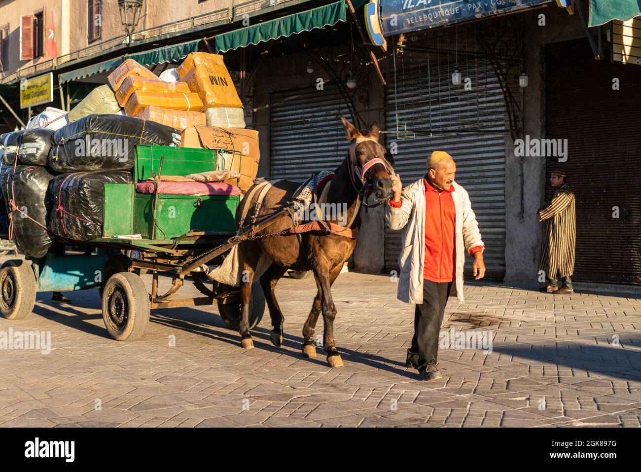 Street scene in the Marrakesh, Morocco, Africa Stock Photo - Alamy
