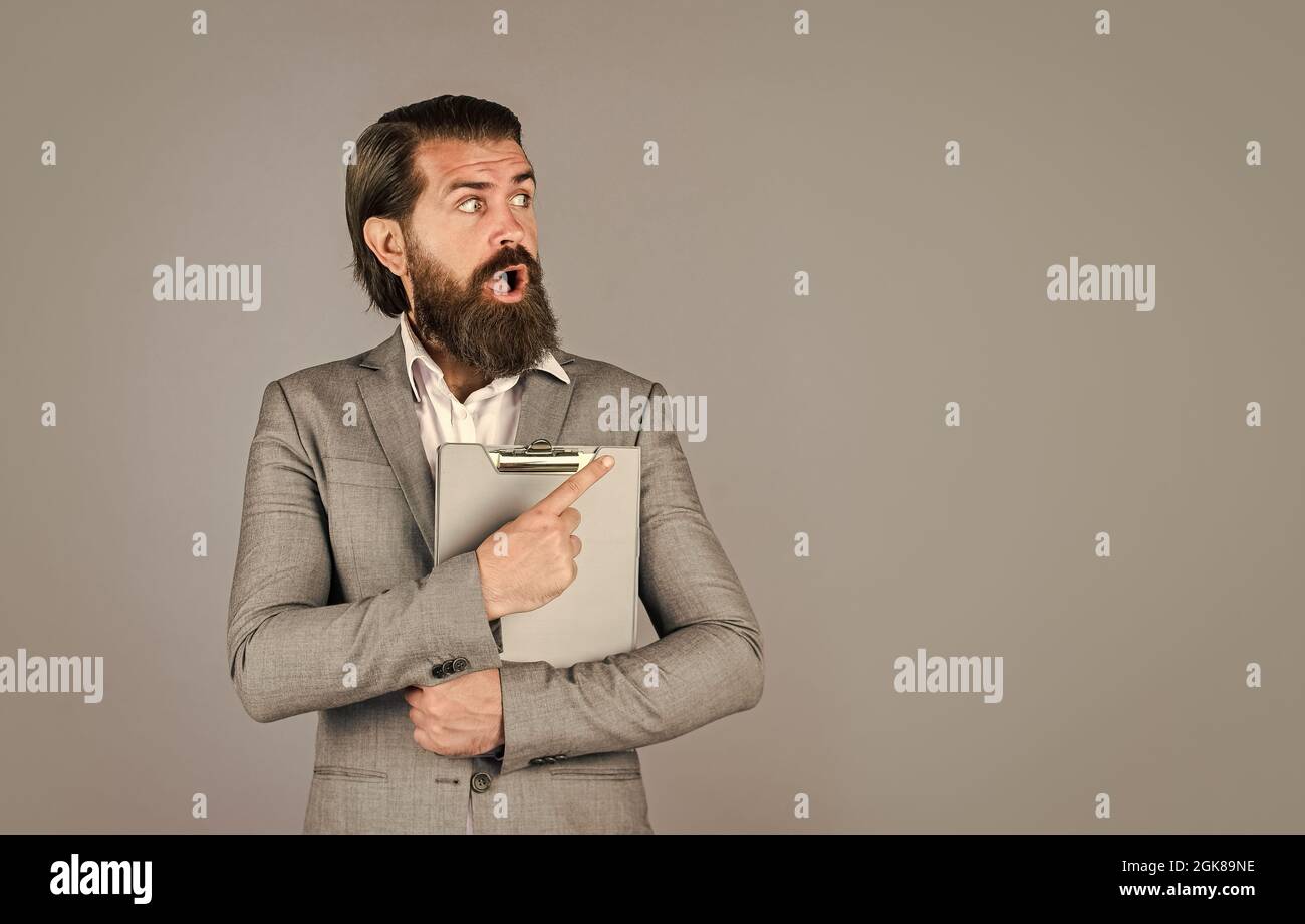 Portrait of successful businessman dressed in formal clothes. serious ...