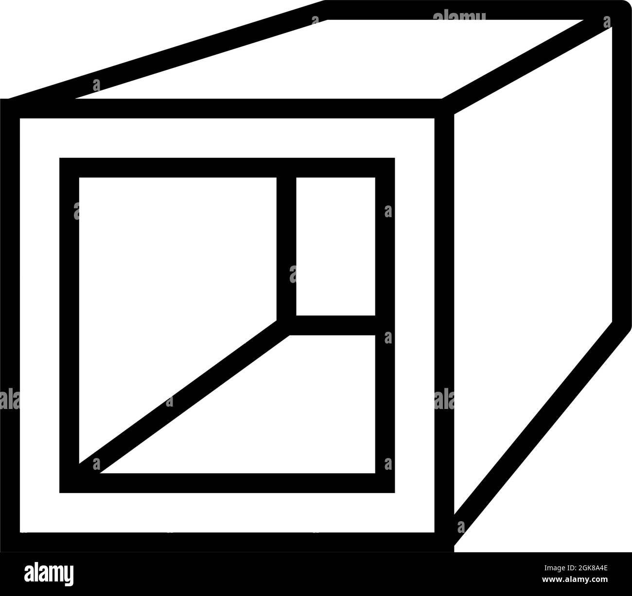 square tube metal profile line icon vector illustration Stock Vector ...