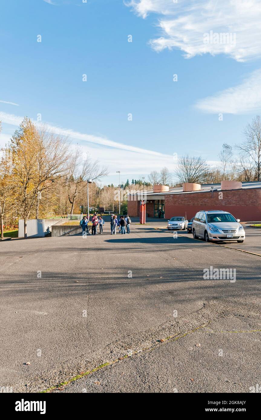 Car near football field hi-res stock photography and images - Alamy