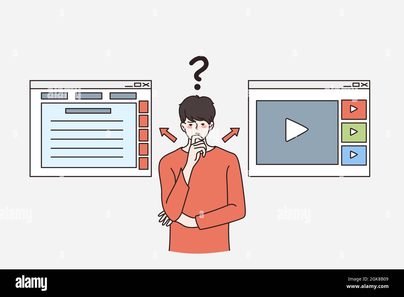 Cartoon woman making choice hi-res stock photography and images - Alamy