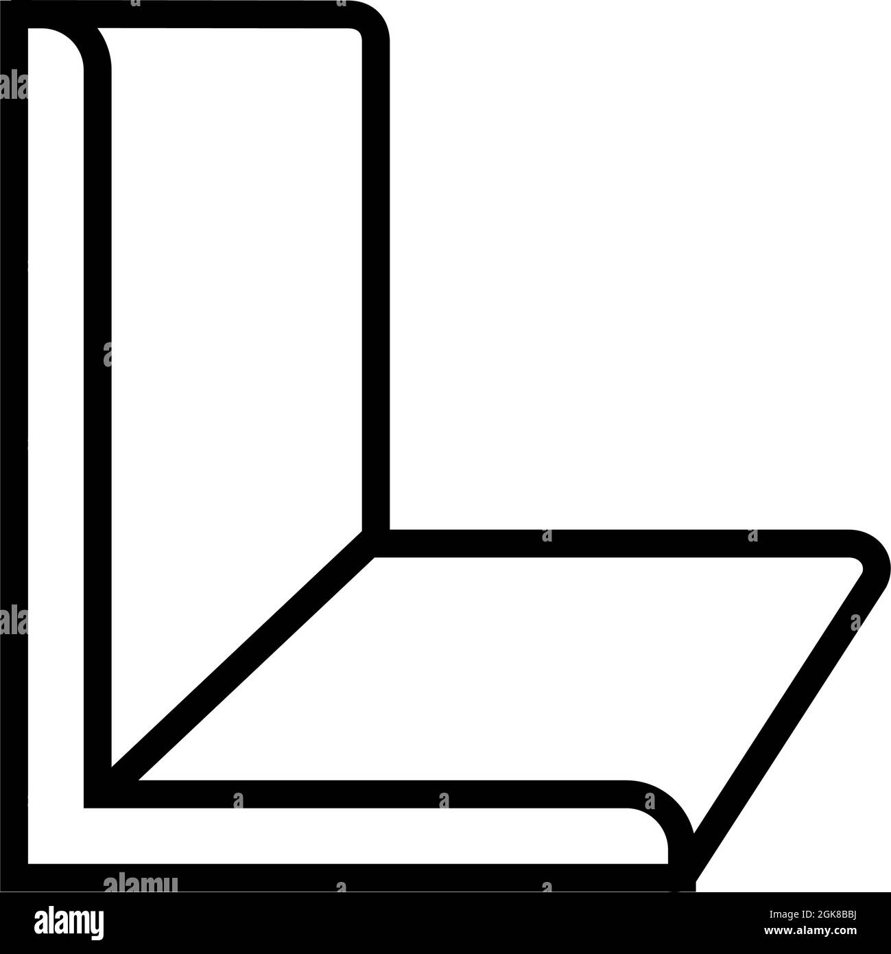 angle metal profile line icon vector illustration Stock Vector Image ...