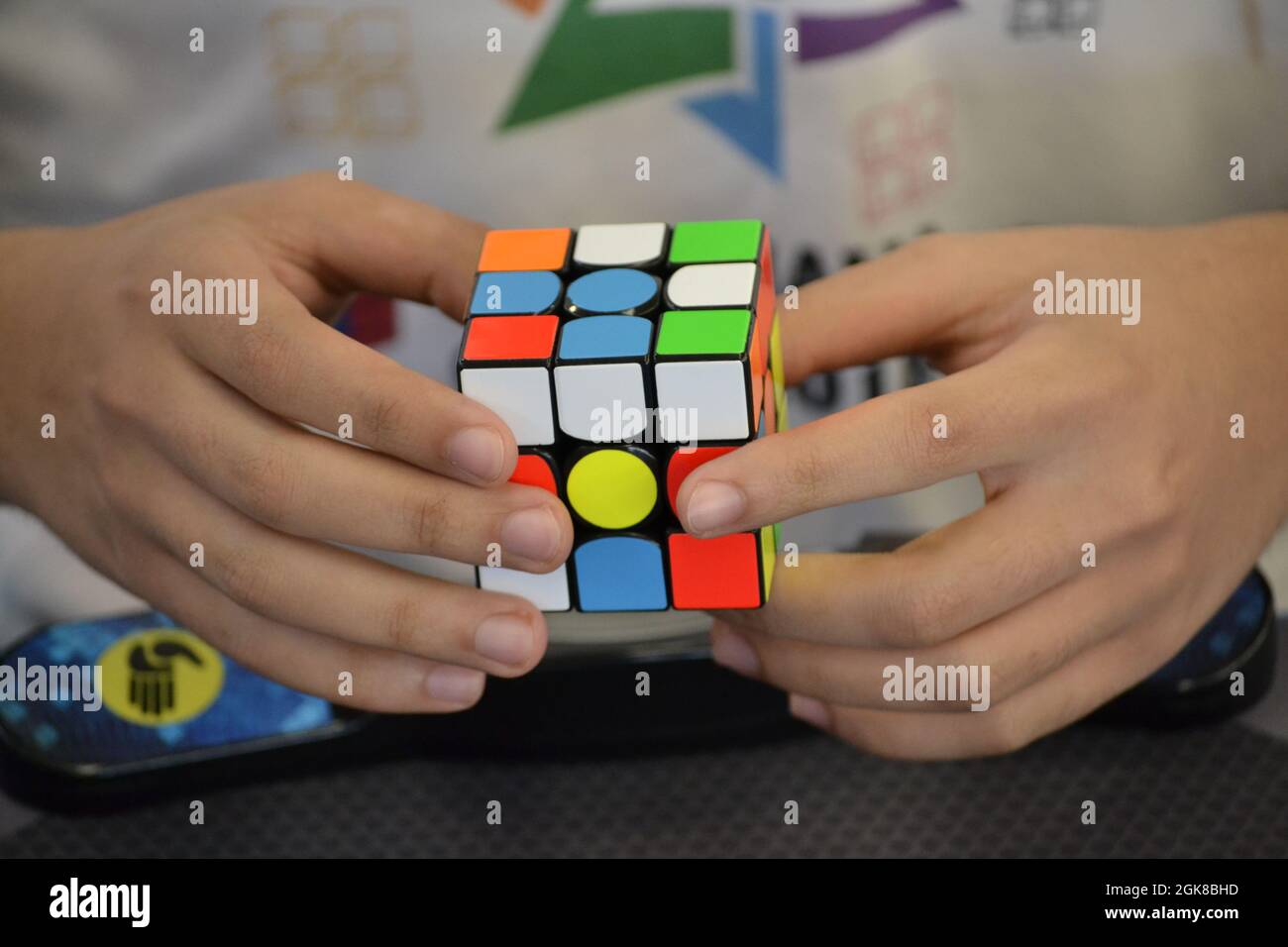 Play rubiks cube close hi-res stock photography and images - Alamy