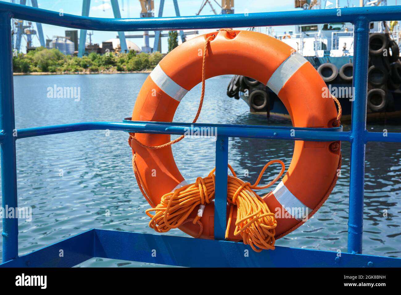 Flotation ring onboard the vessel Stock Photo - Alamy