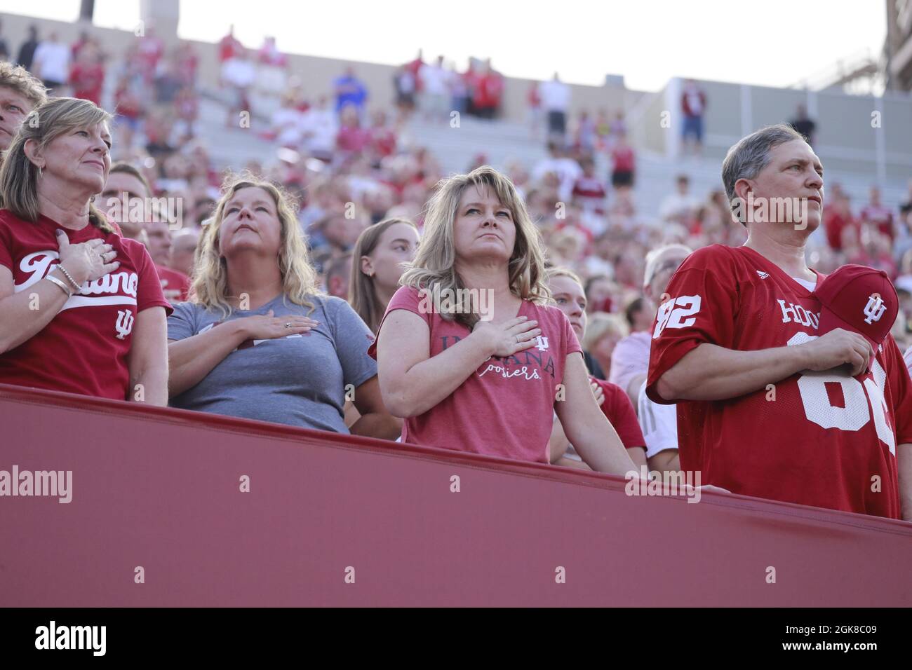 American fans during the national anthem hi-res stock photography and ...
