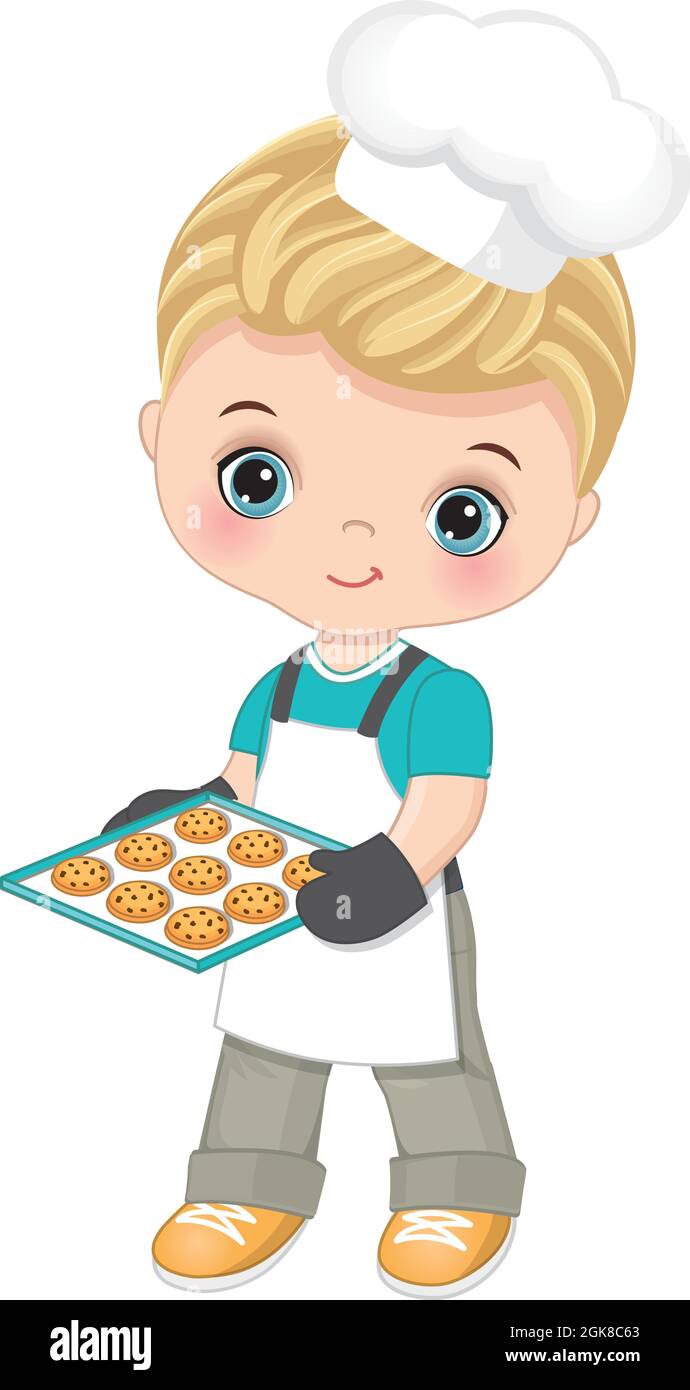 Boy Baking Cookies Clipart