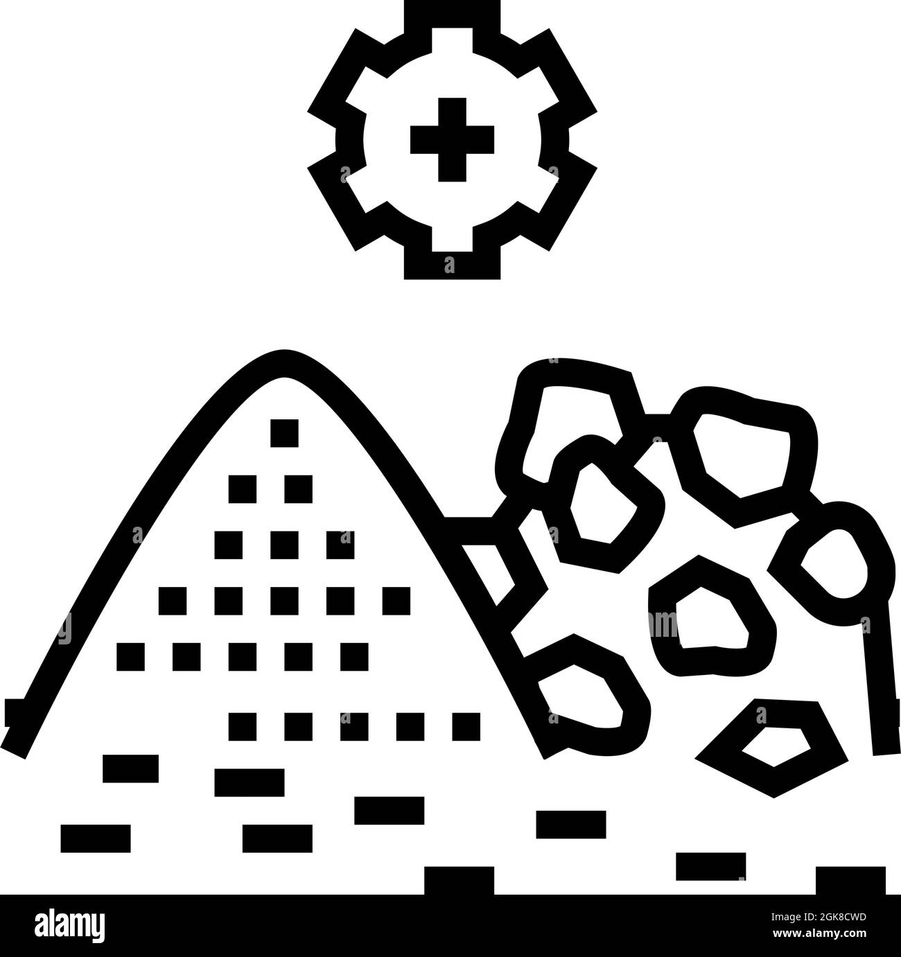 mining processing line icon vector illustration Stock Vector Image ...