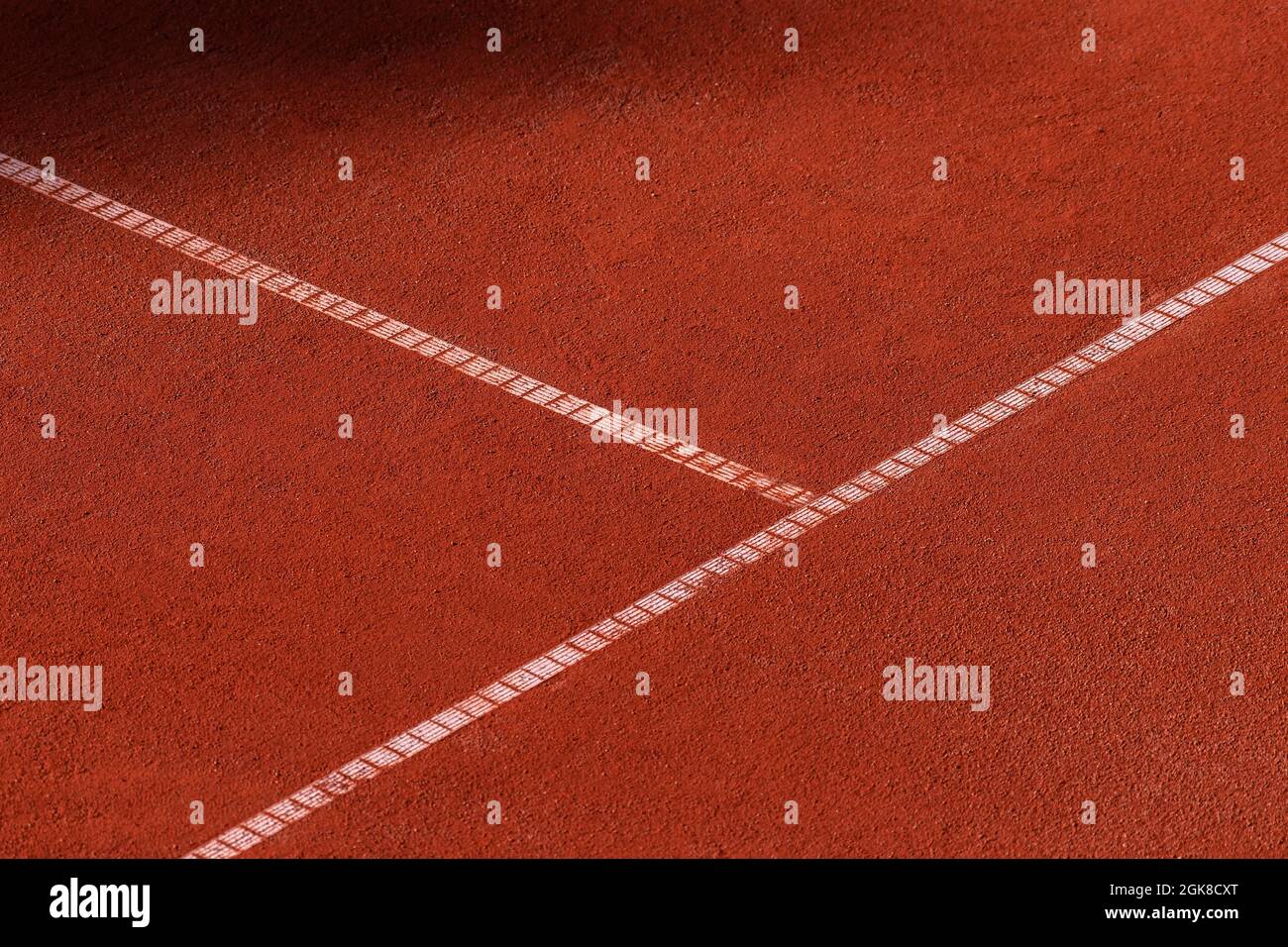 Orange tennis and american football arena white lines background ...